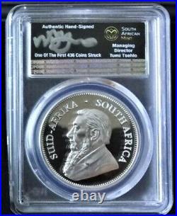 2019 South Africa Krugerrand 1x Oz Silver Rand, 1st 436 Minted, Signed ...